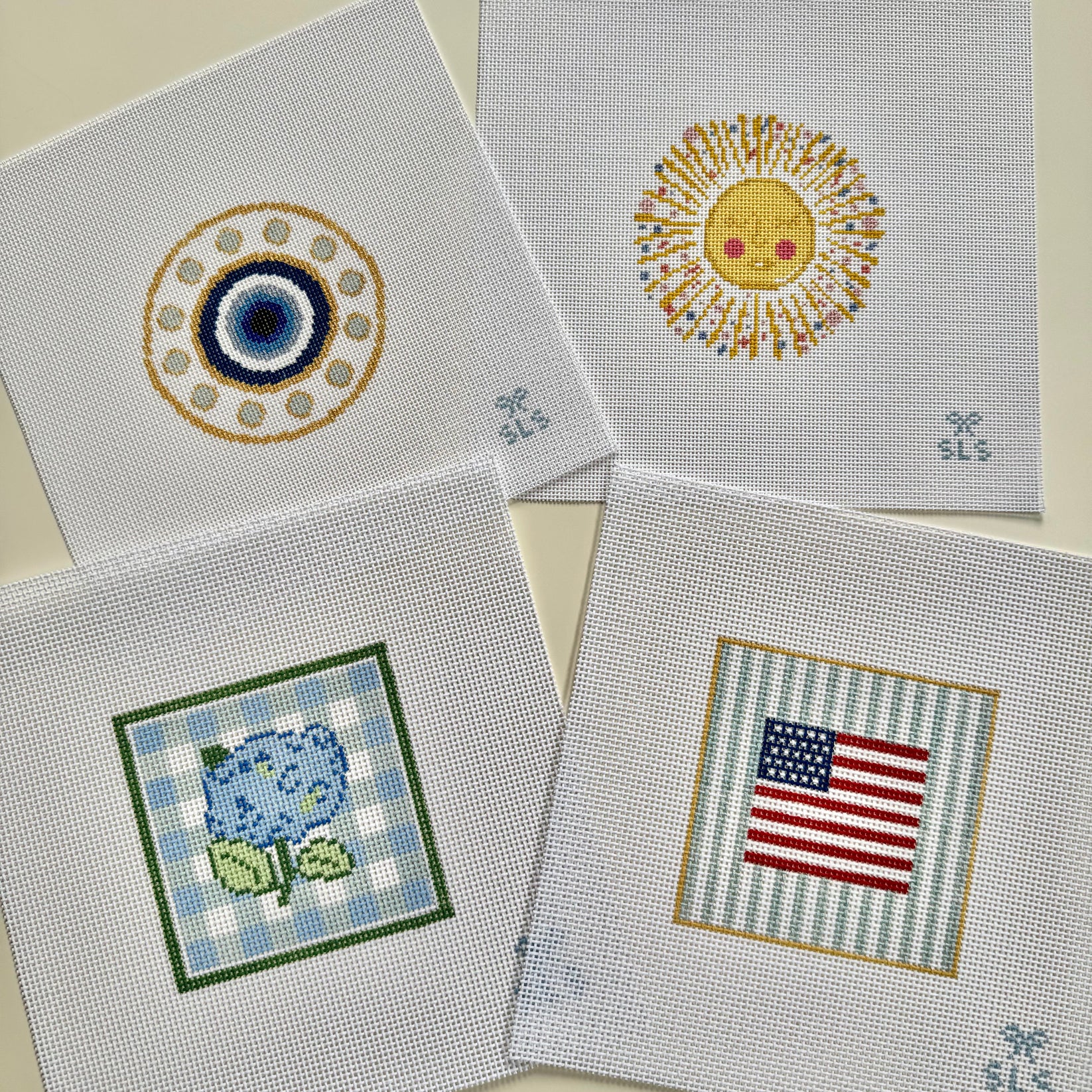 Flag Square Coaster – SLS Needlepoint